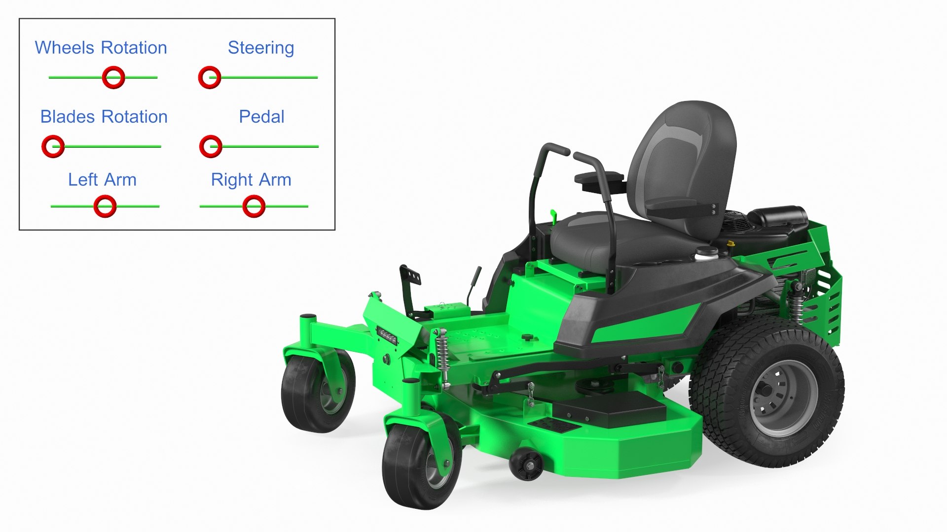 3D Zero Turn Lawn Mower Generic Rigged - TurboSquid 1855933