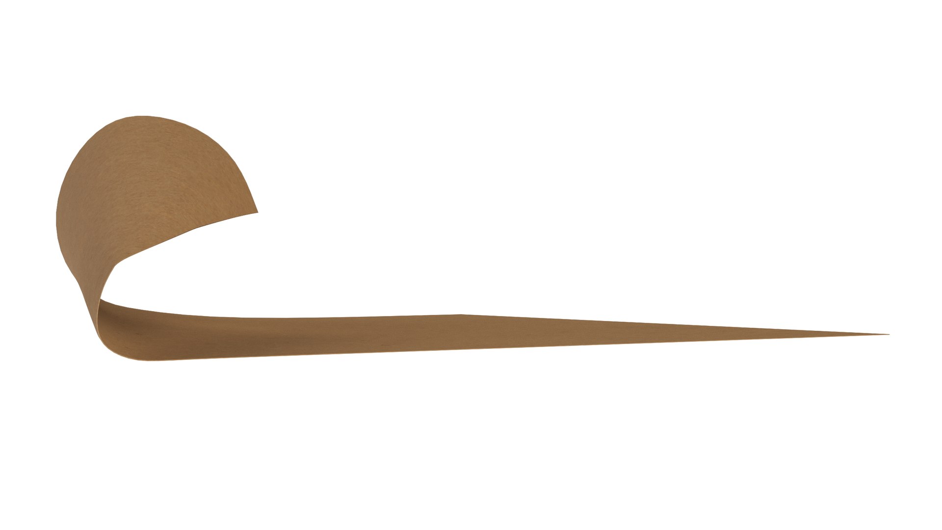 3D Curled Brown Paper Sheet - TurboSquid 1993723