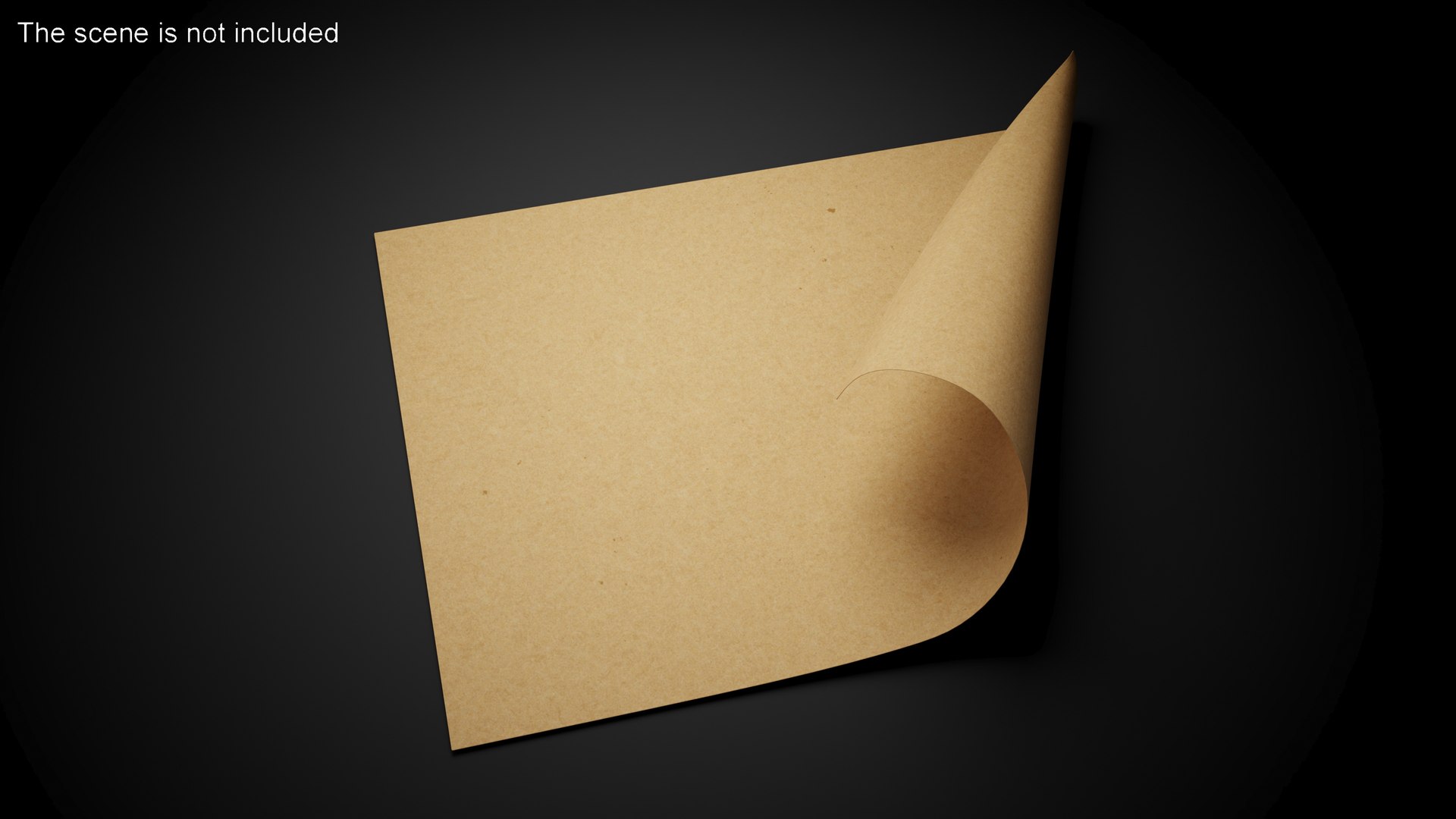3D Curled Brown Paper Sheet - TurboSquid 1993723