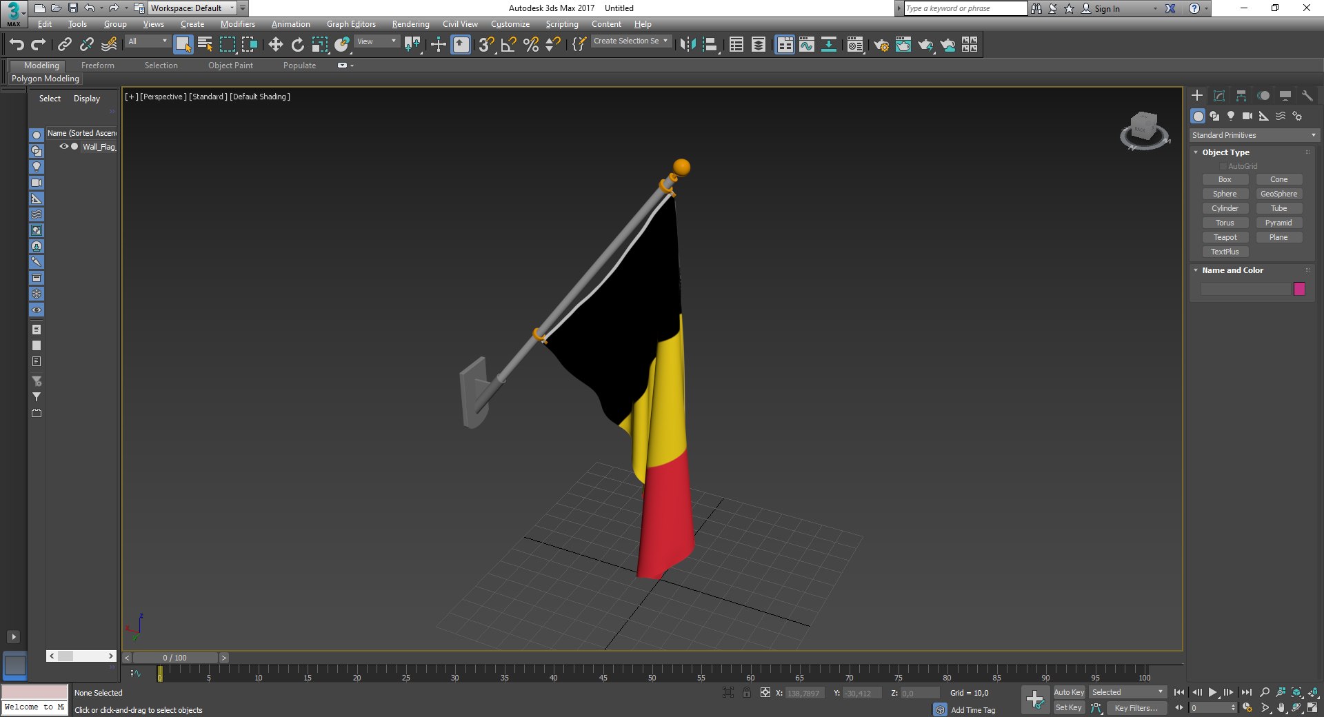 3D Model Wall Flag Belgium - TurboSquid 2208119
