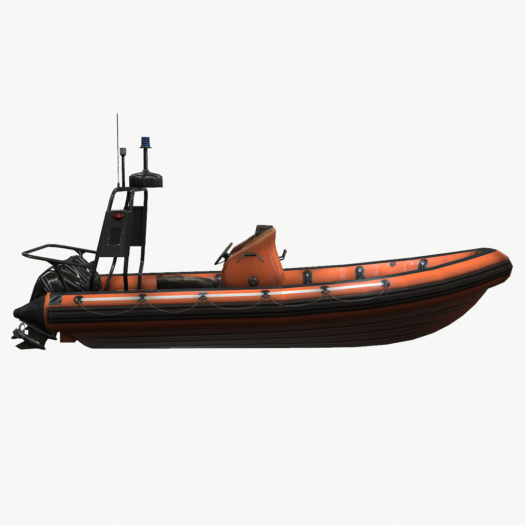3d Rib Boat Model