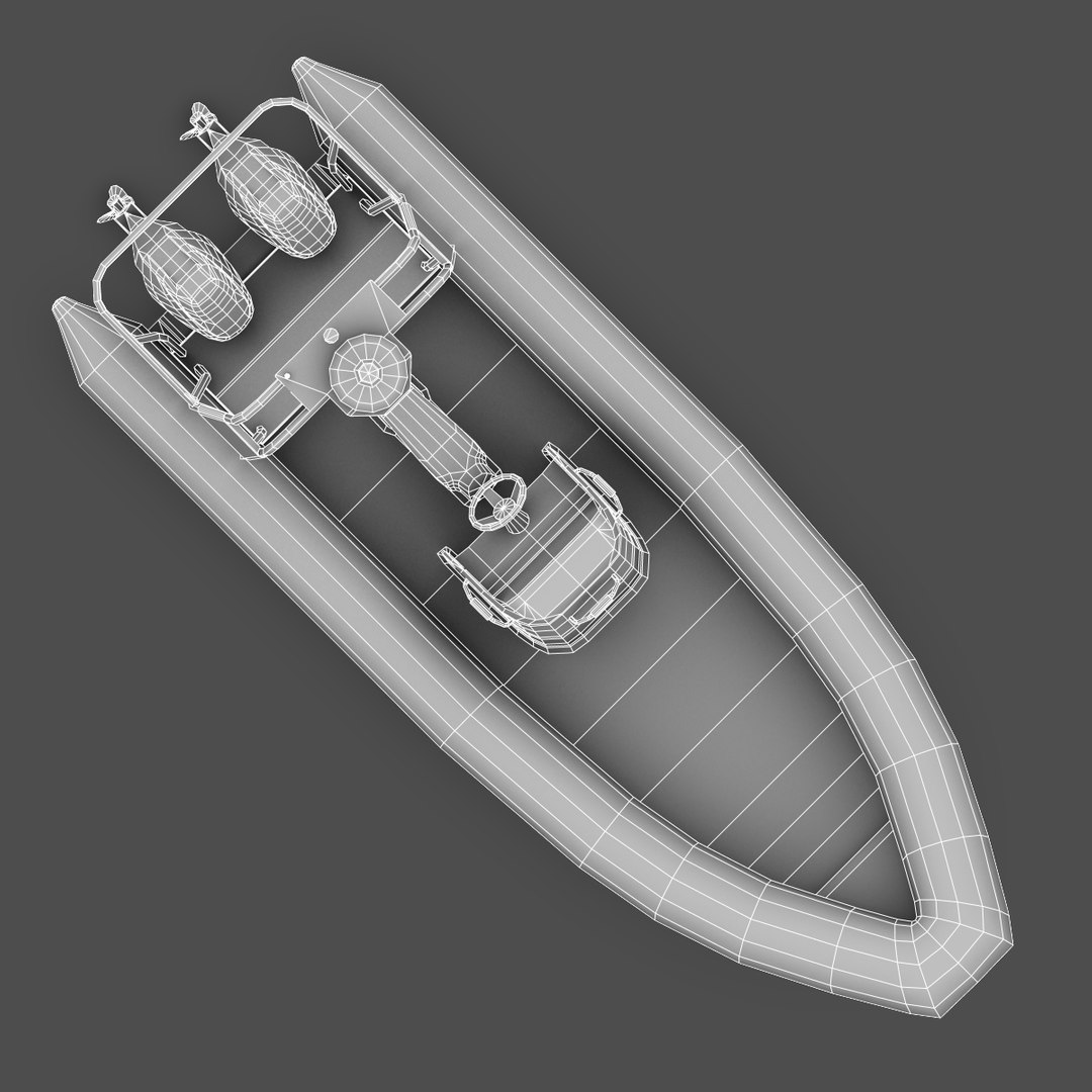 3d Rib Boat Model