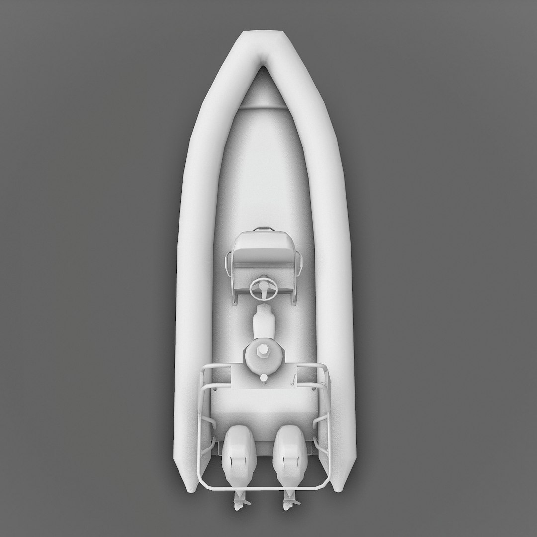3d Rib Boat Model