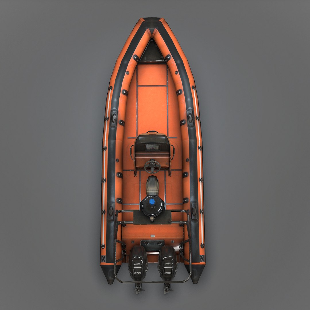 3d Rib Boat Model