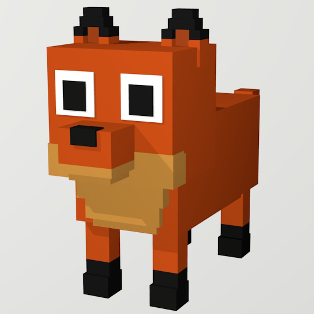 3D fox voxel - TurboSquid 1385769