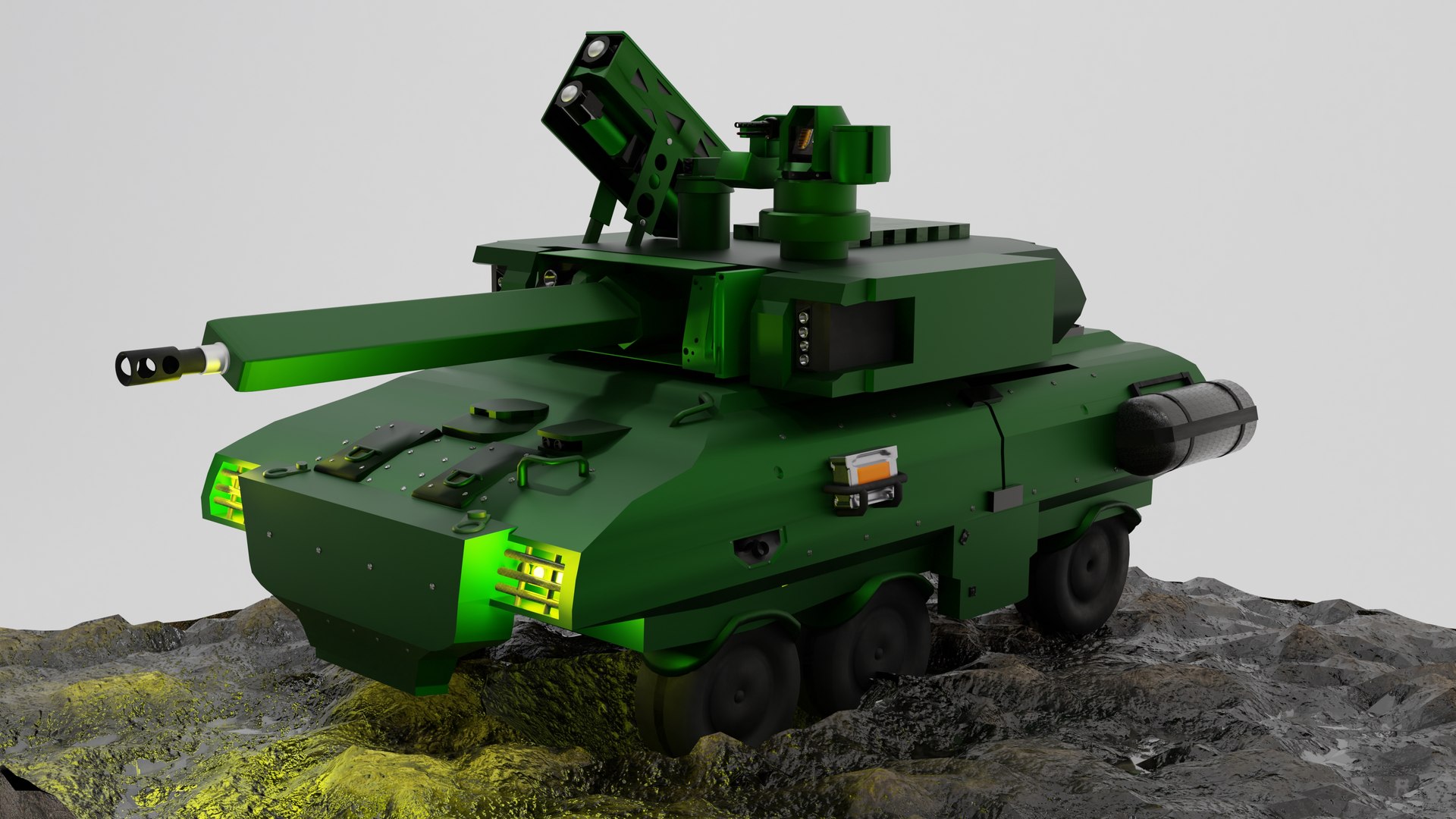 Anti-aircraft Self-propelled Tank 3D Model - TurboSquid 2082182