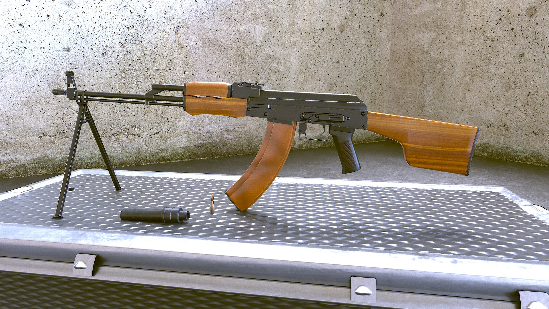 3D RPK Russian Rifle 2 Model - TurboSquid 1783270