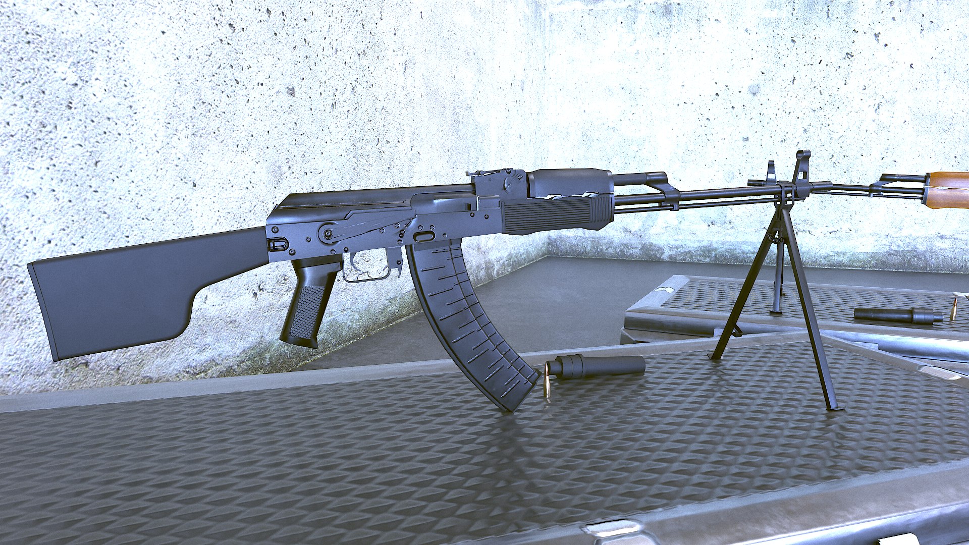 3D RPK Russian Rifle 2 model - TurboSquid 1783270