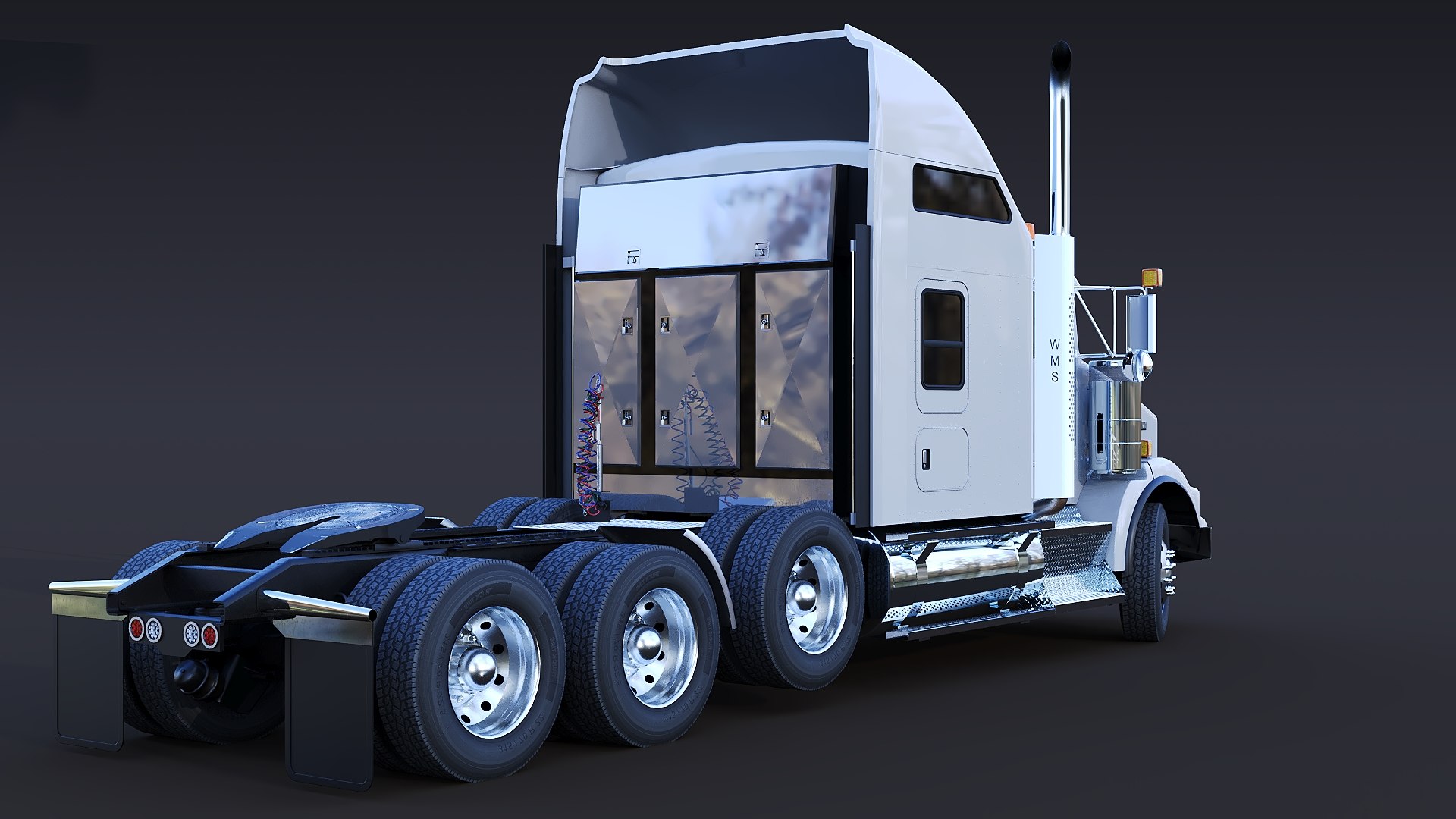 3D Kenworth T800 Sleeper Semi Truck model - TurboSquid 2156778