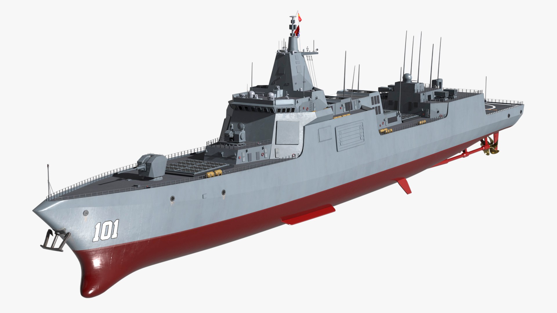 3D Type-055s Naval Destroyer Ship - TurboSquid 2366388