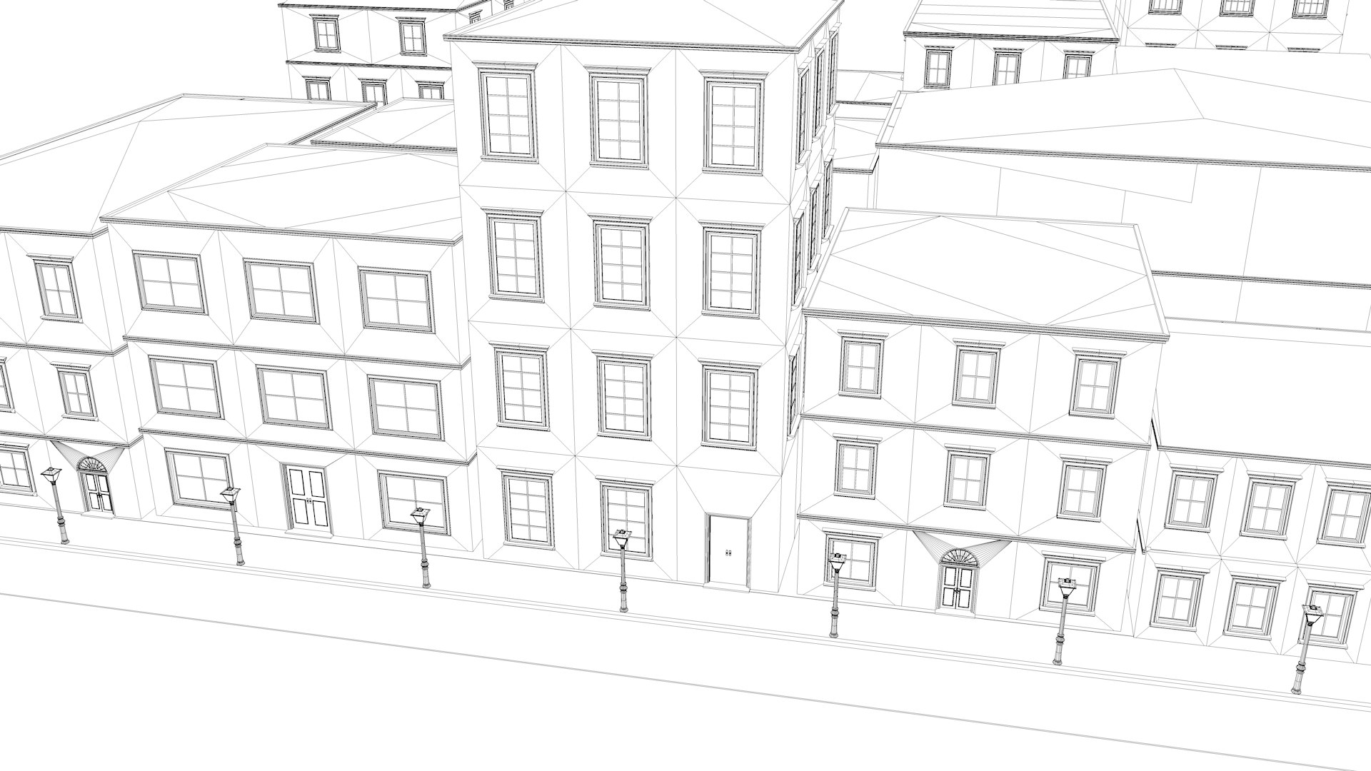 3D Low Poly City Block - TurboSquid 1803562