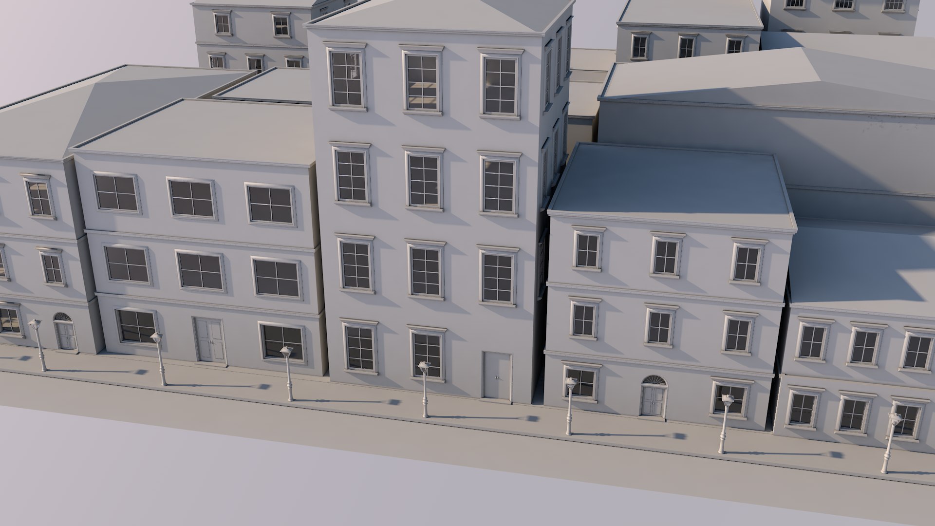 3D Low Poly City Block - TurboSquid 1803562