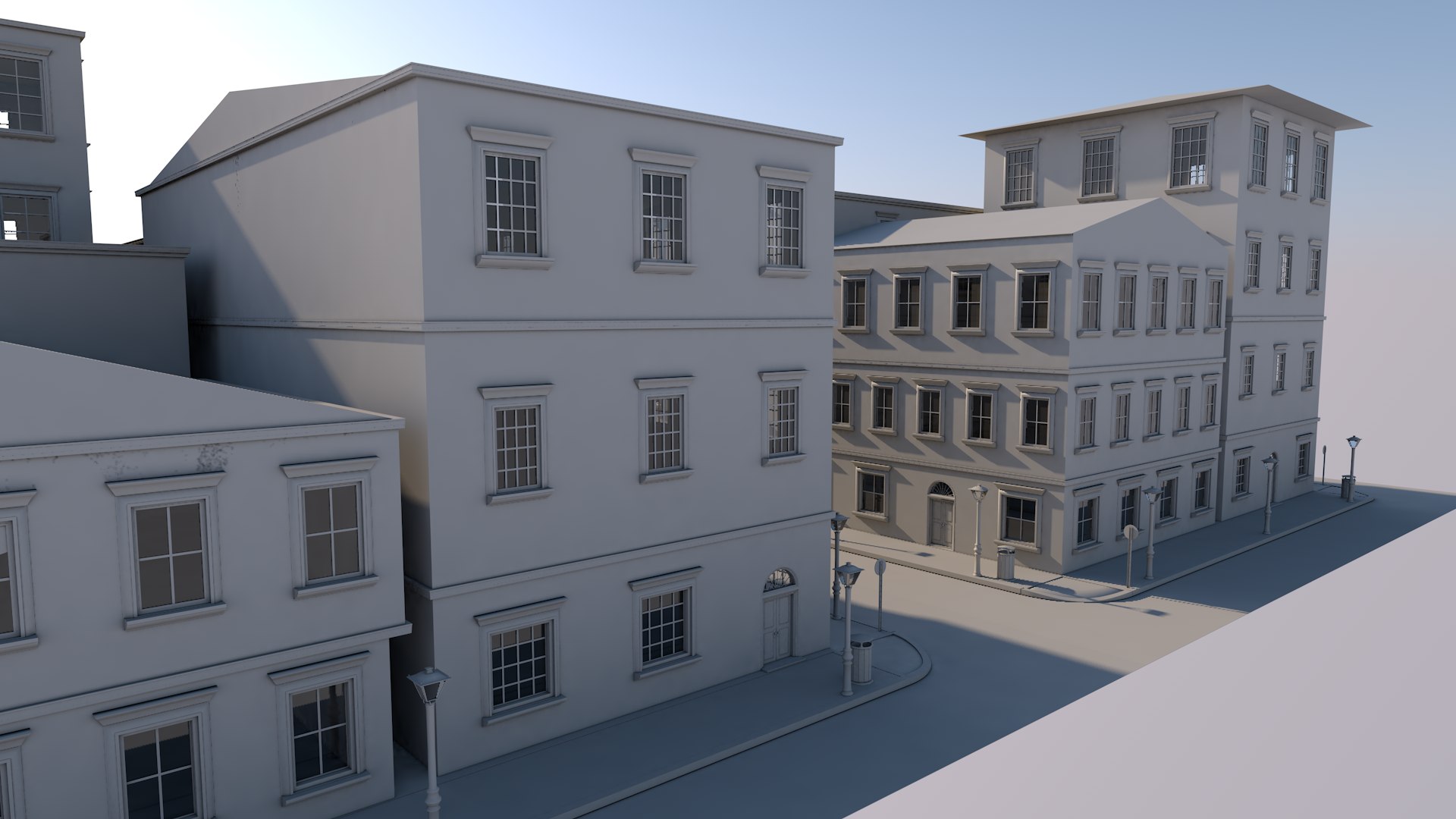 3D Low Poly City Block - TurboSquid 1803562