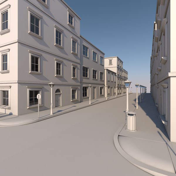 modelo 3d Bloque de la ciudad de Low Poly - TurboSquid 1803562
