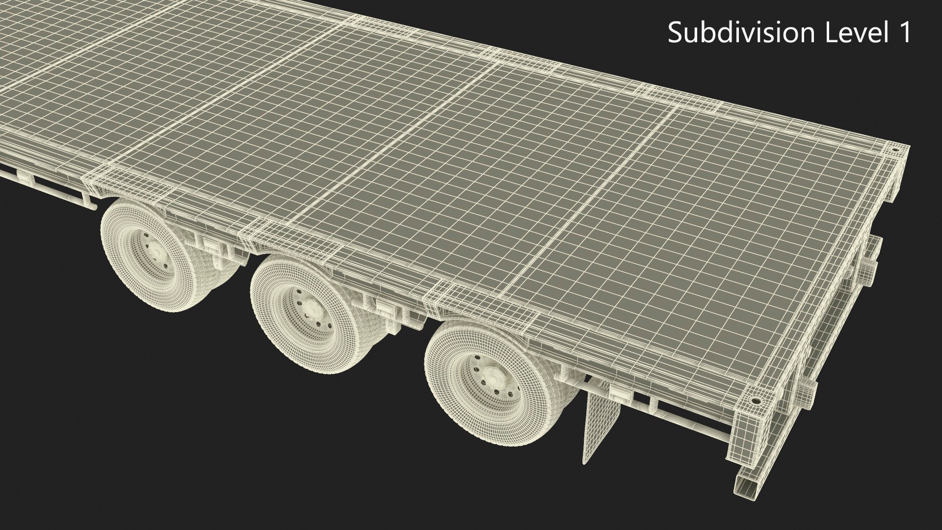 3D Flatbed Semi Trailer Model - TurboSquid 2217446