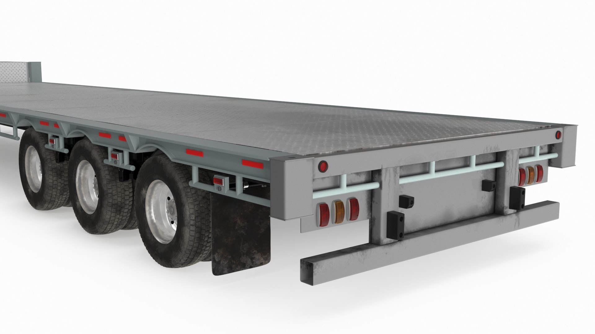 3D Flatbed Semi Trailer Model - TurboSquid 2217446