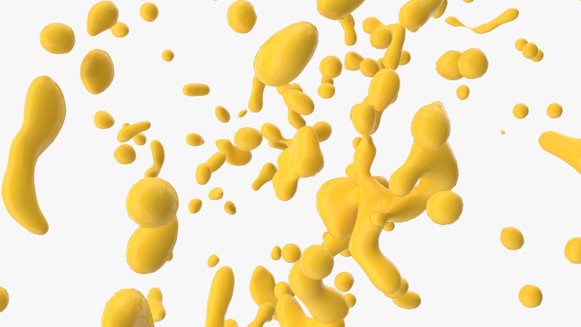 3D Yellow Splash Drops - TurboSquid 1872542