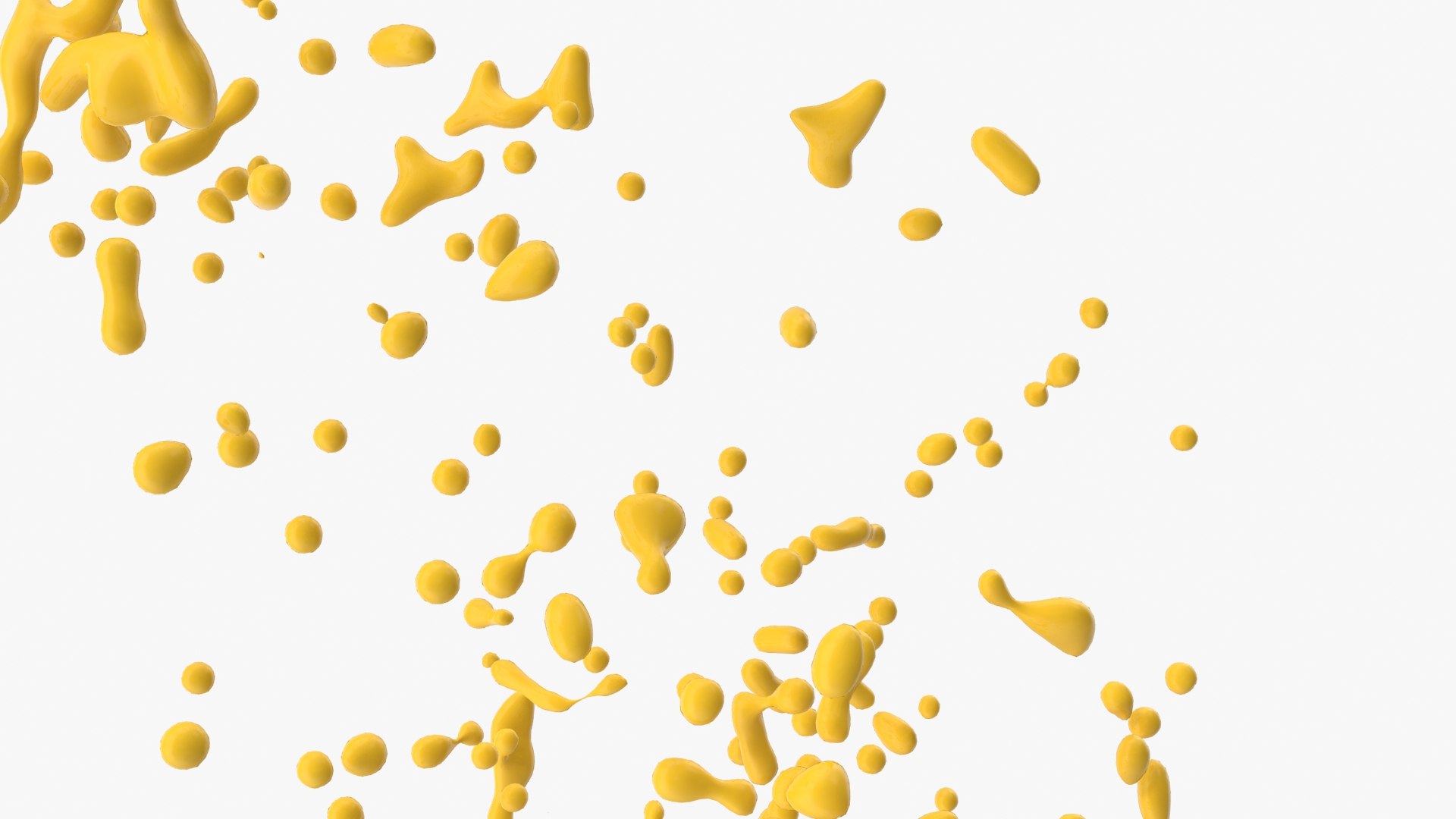 3D Yellow Splash Drops - TurboSquid 1872542