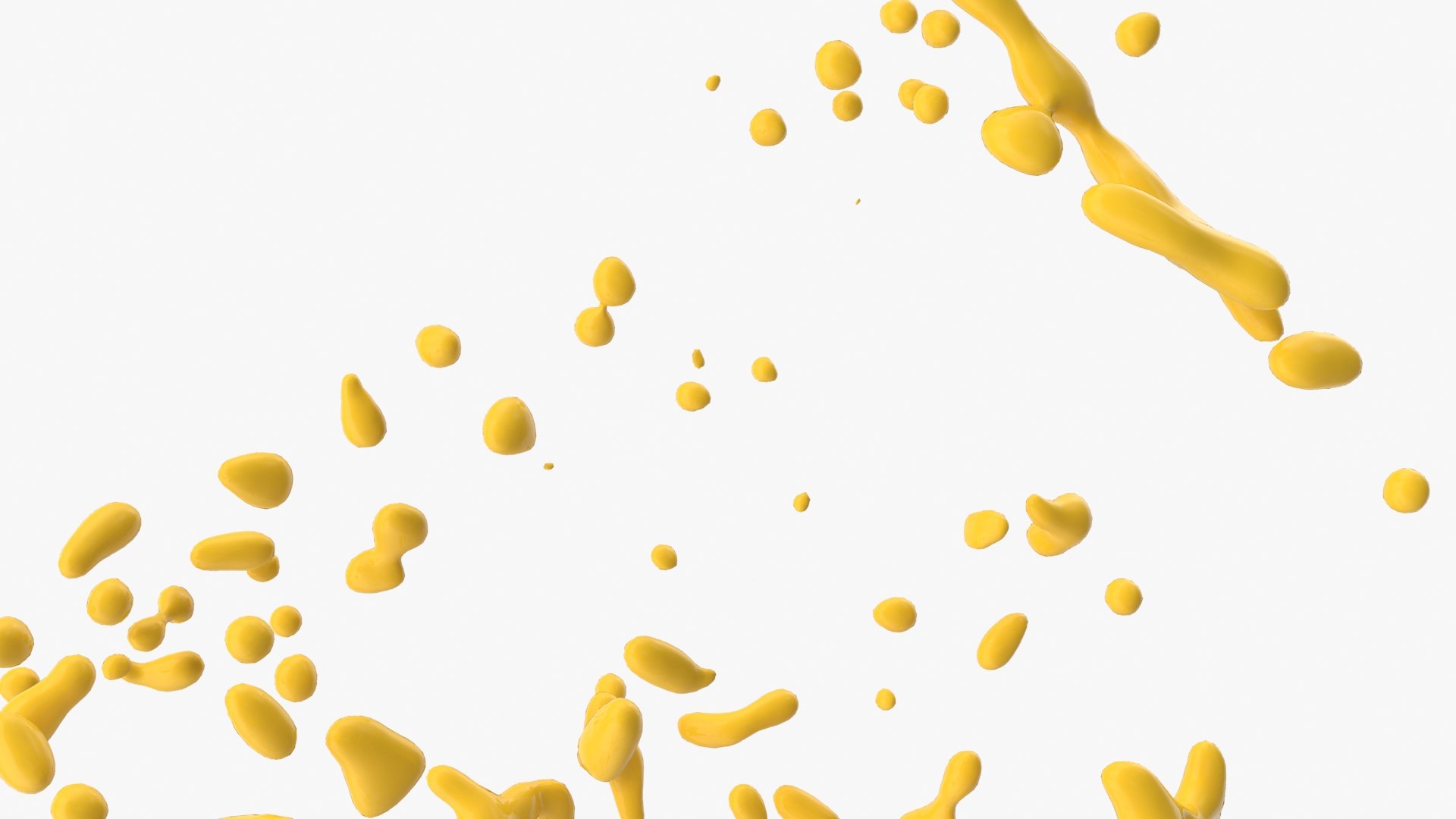 3D Yellow Splash Drops - TurboSquid 1872542