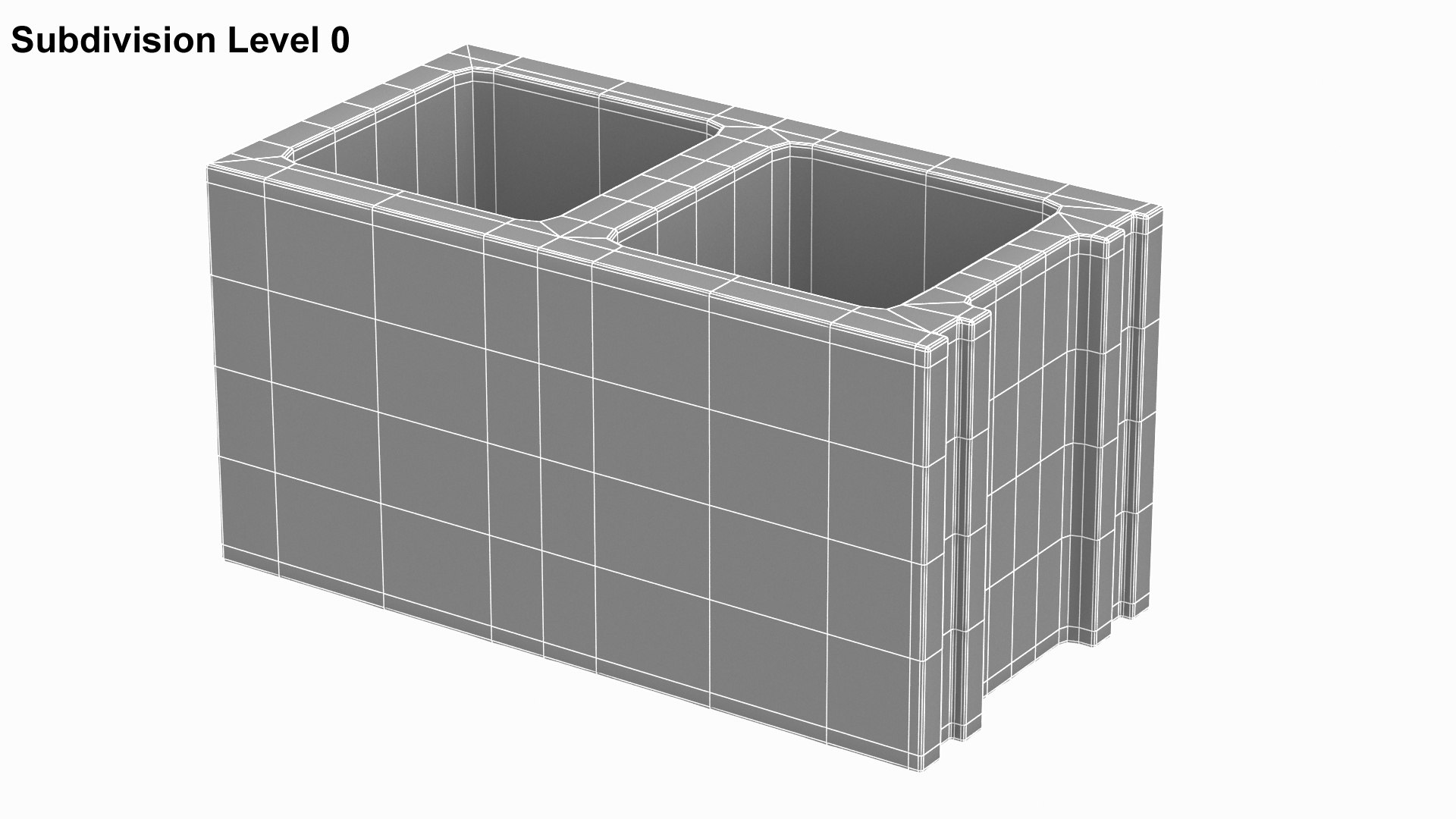 3D Cinder Concrete Block Model - TurboSquid 2307334