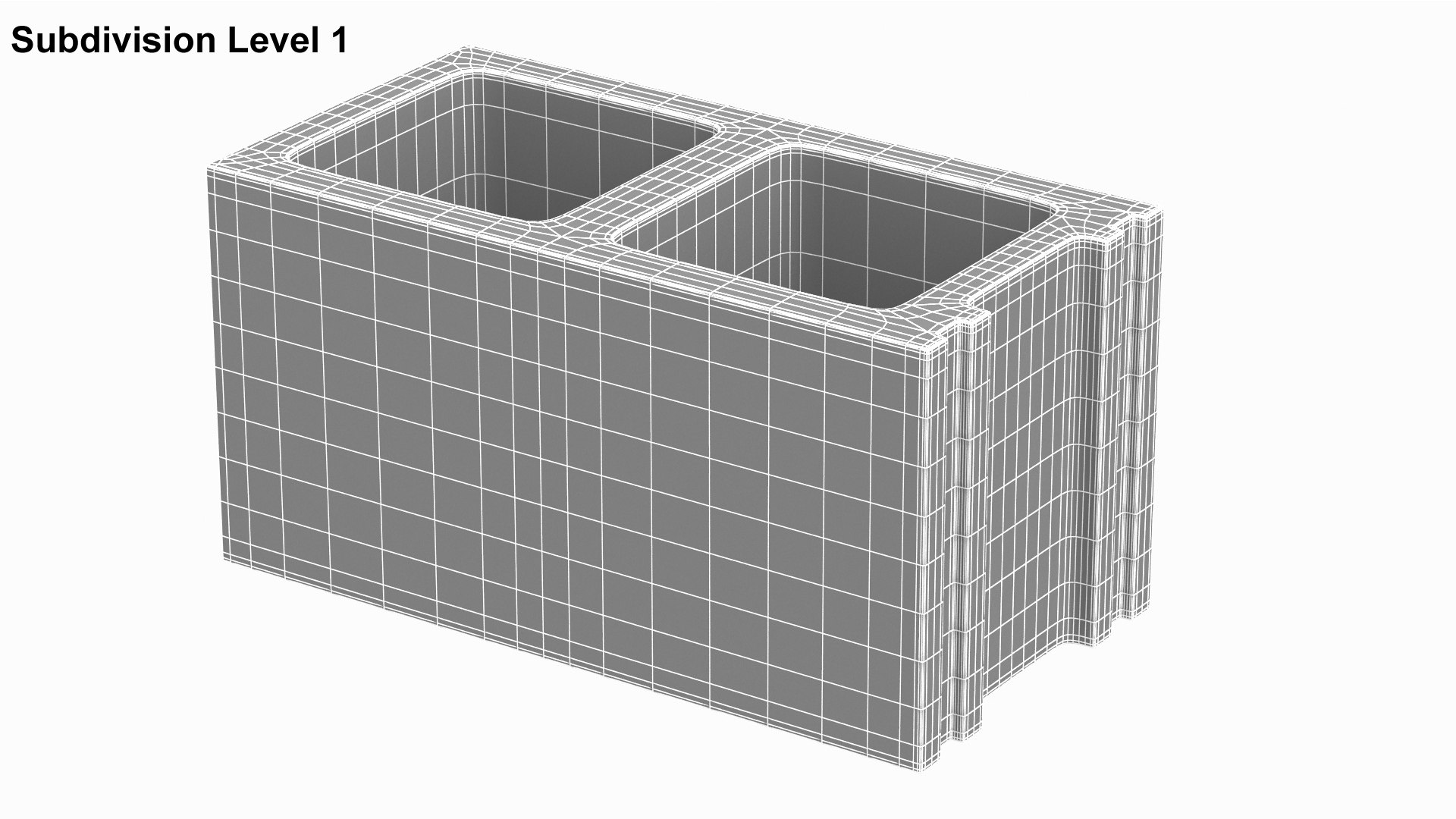 3D Cinder Concrete Block Model - TurboSquid 2307334