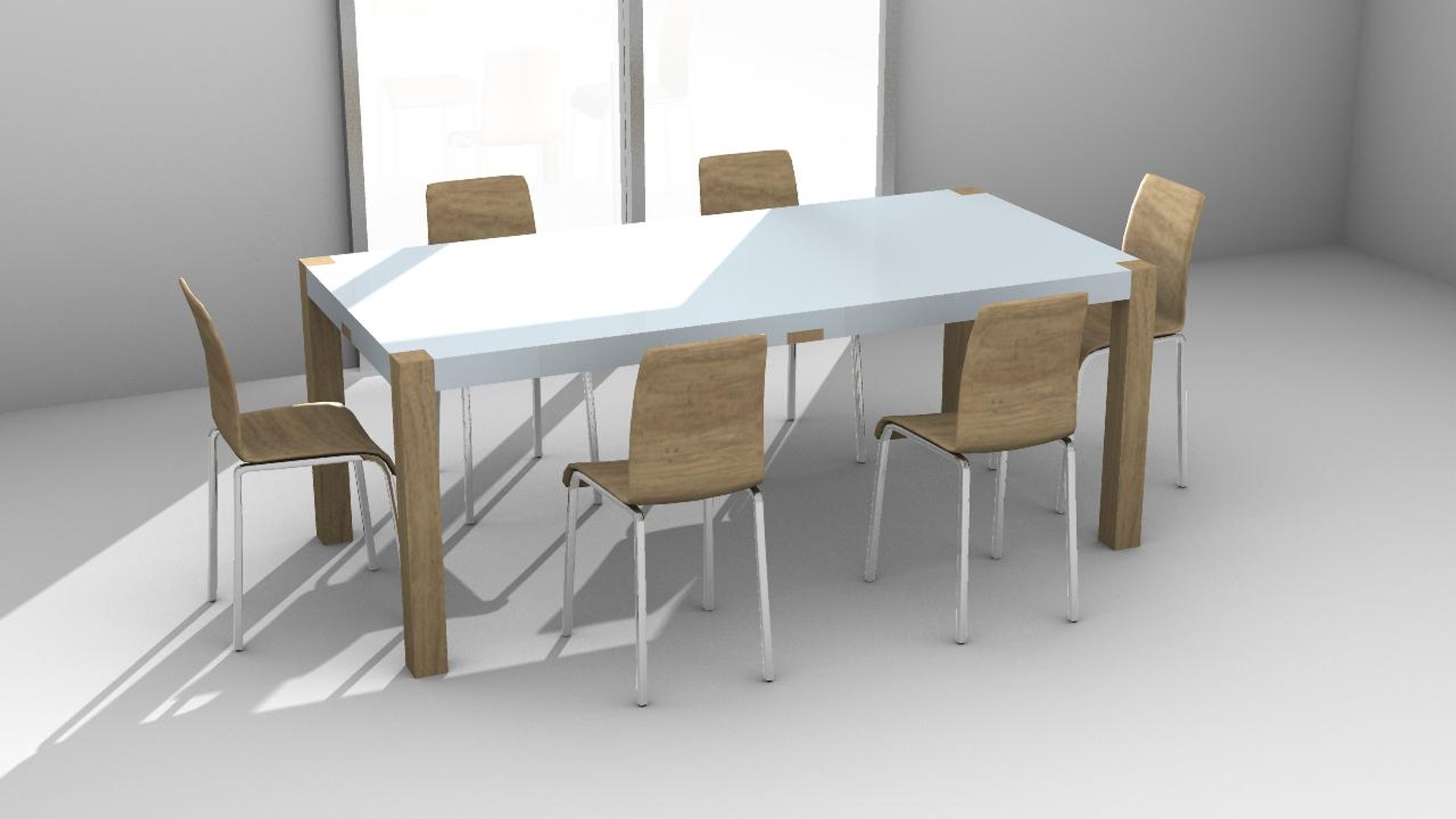 3d dining table model