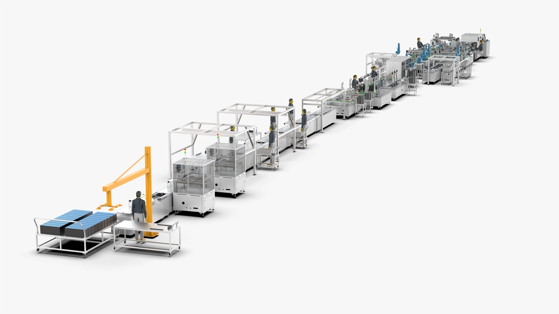 Automatic Soft Pack Battery Production Line 3D Model - TurboSquid 2239616