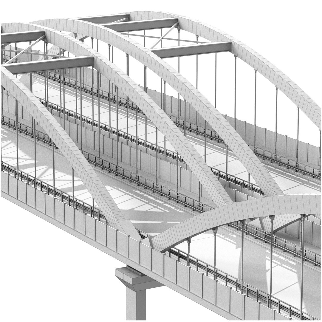 3D Through Arch Bridge With A Two-lane Road - TurboSquid 2278963