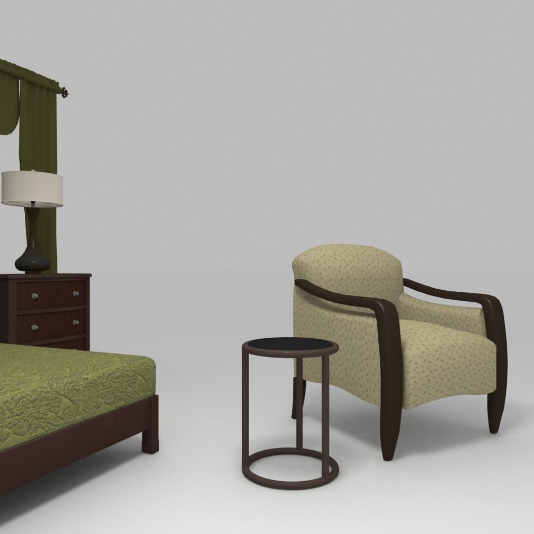 Bed Pillows Chair 3d Model