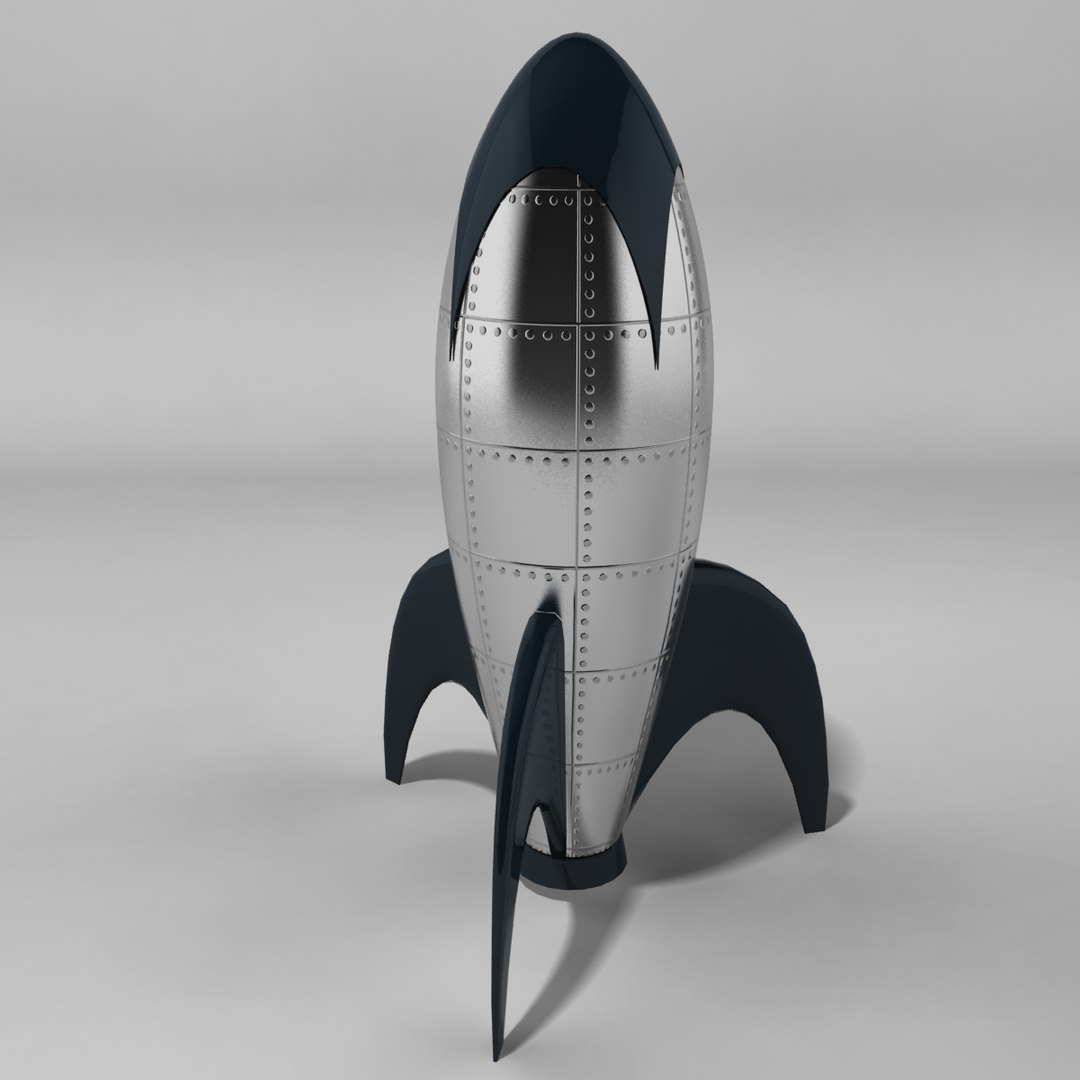 Cartoon Rocket 3d Obj