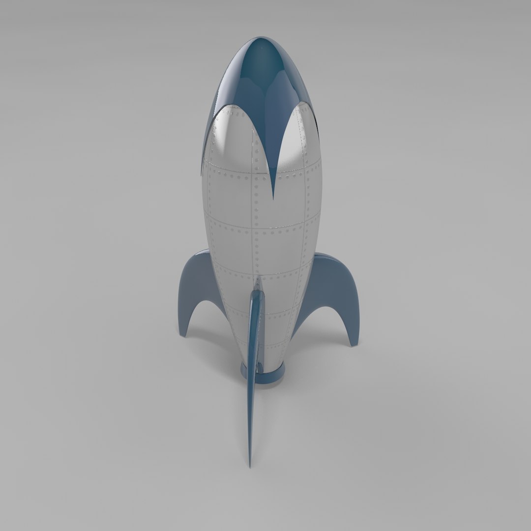 Cartoon Rocket 3d Obj