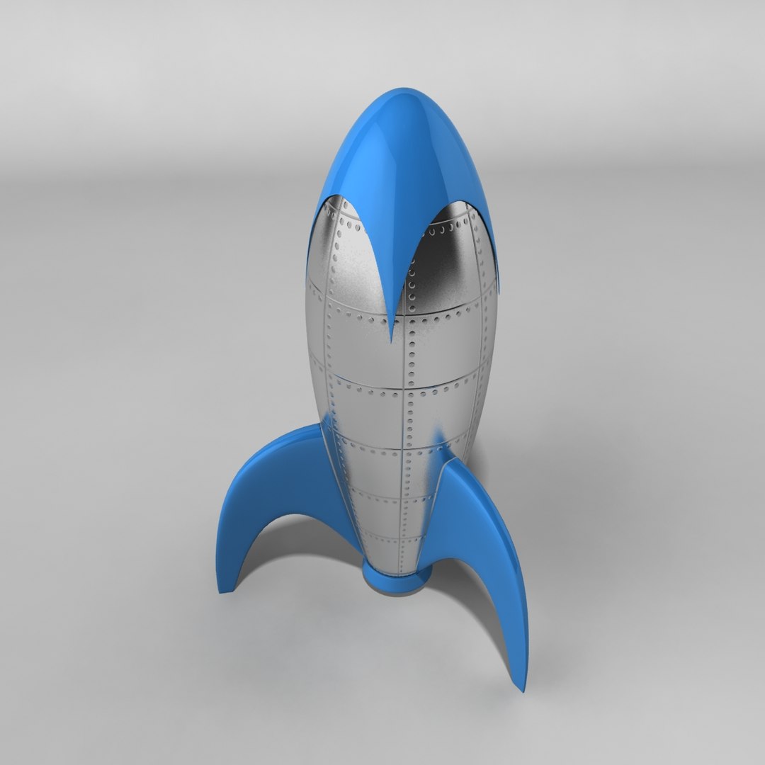 Cartoon Rocket 3d Obj