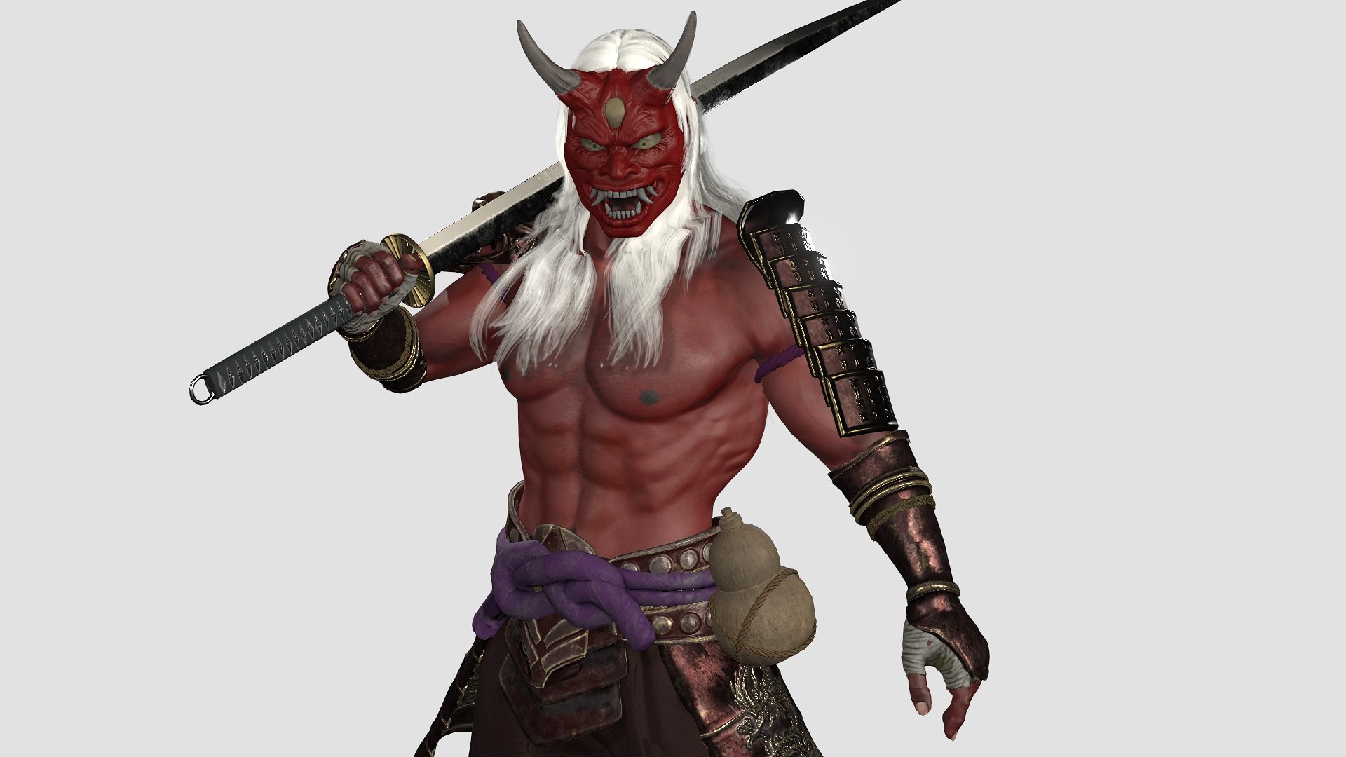 3D Demon Samuarai - TurboSquid 2046916