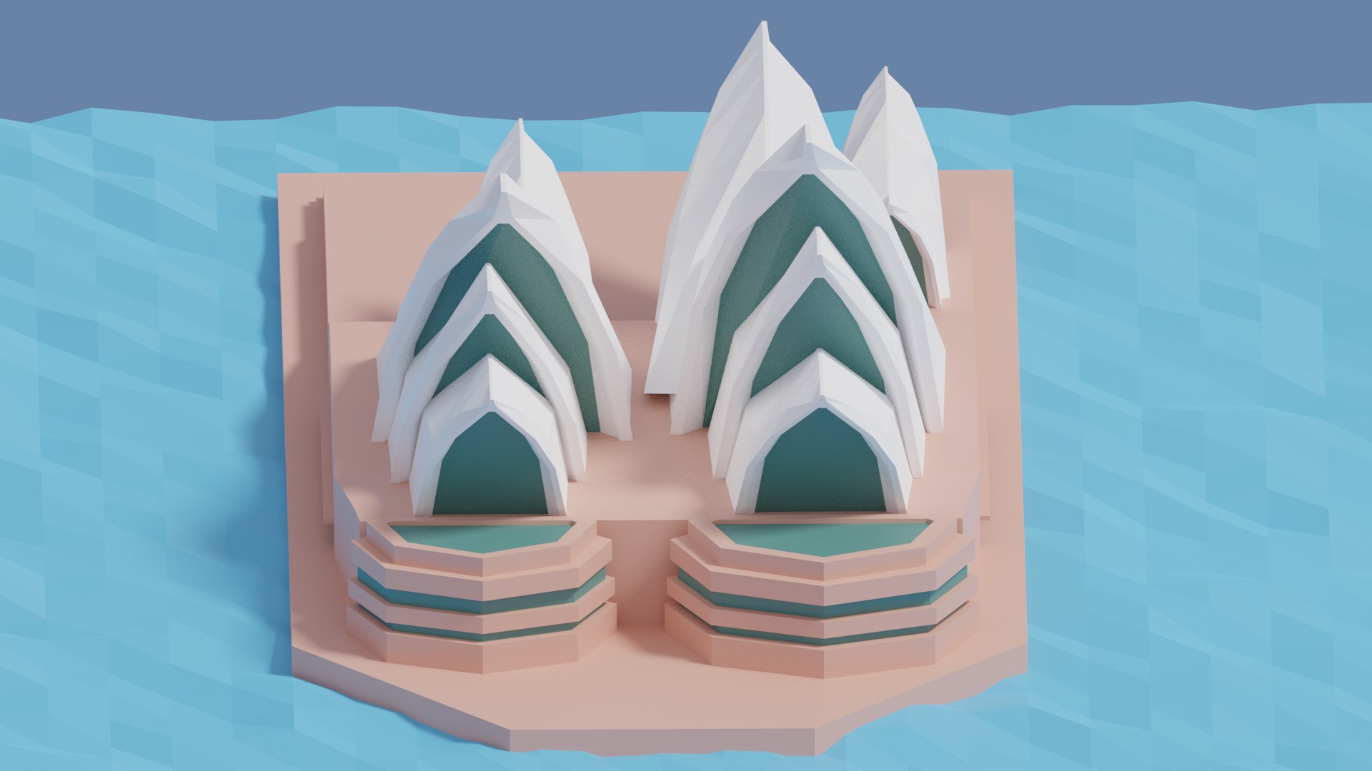 Cartoon Sydney Opera House 3D Model - TurboSquid 2493410