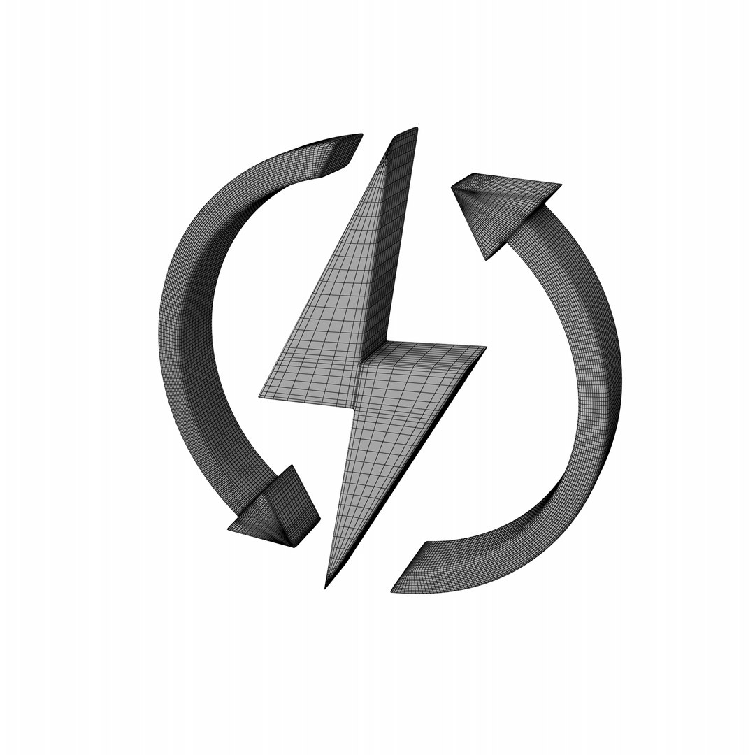 3D Energy Symbol Blue Model - TurboSquid 2308882