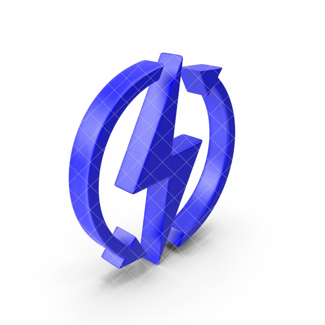 3D Energy Symbol Blue Model - TurboSquid 2308882