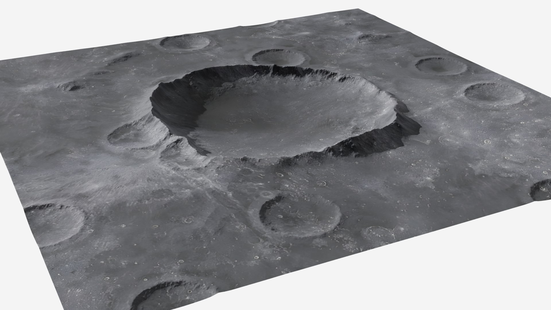 3D Model Moon Terrain And Moon Crater - TurboSquid 2234866