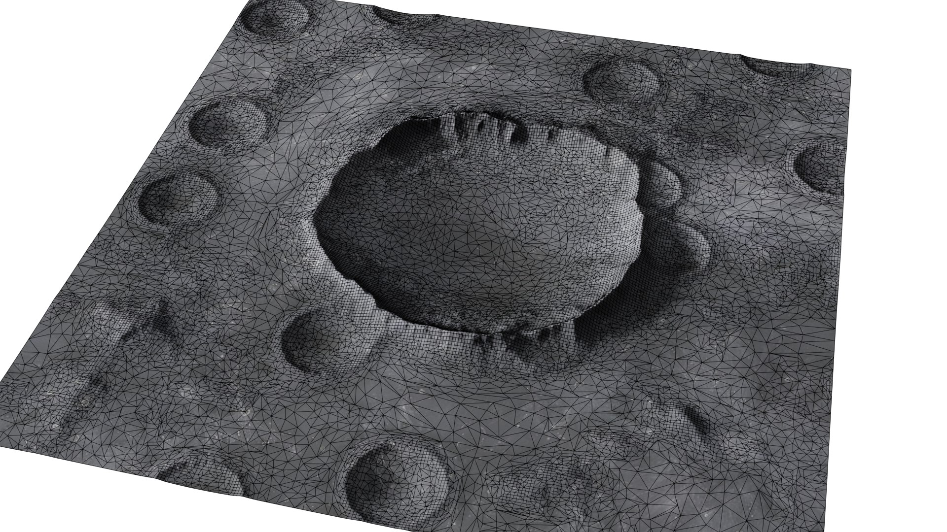 3D Model Moon Terrain And Moon Crater - TurboSquid 2234866