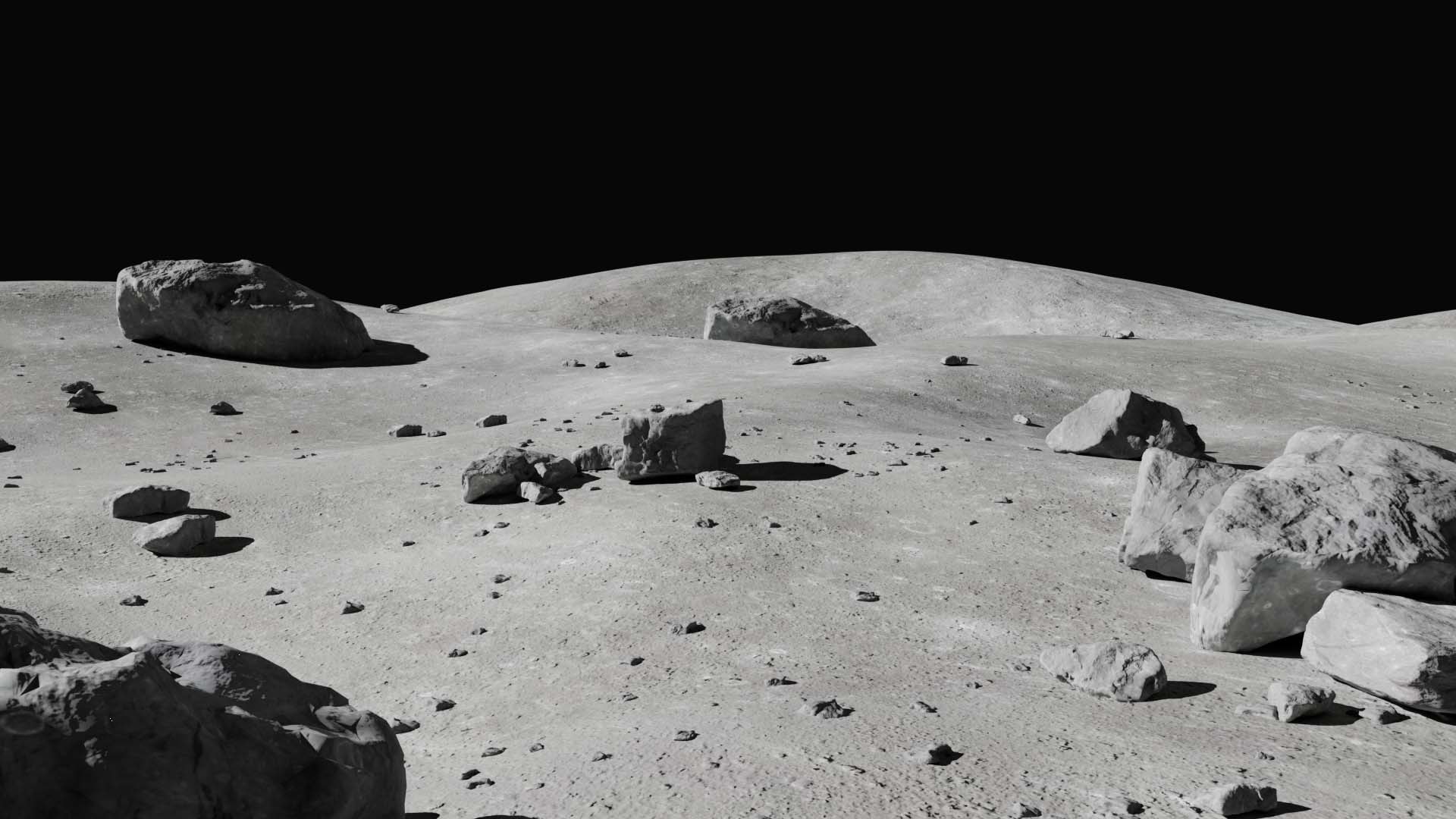 3D Model Moon Terrain And Moon Crater - TurboSquid 2234866