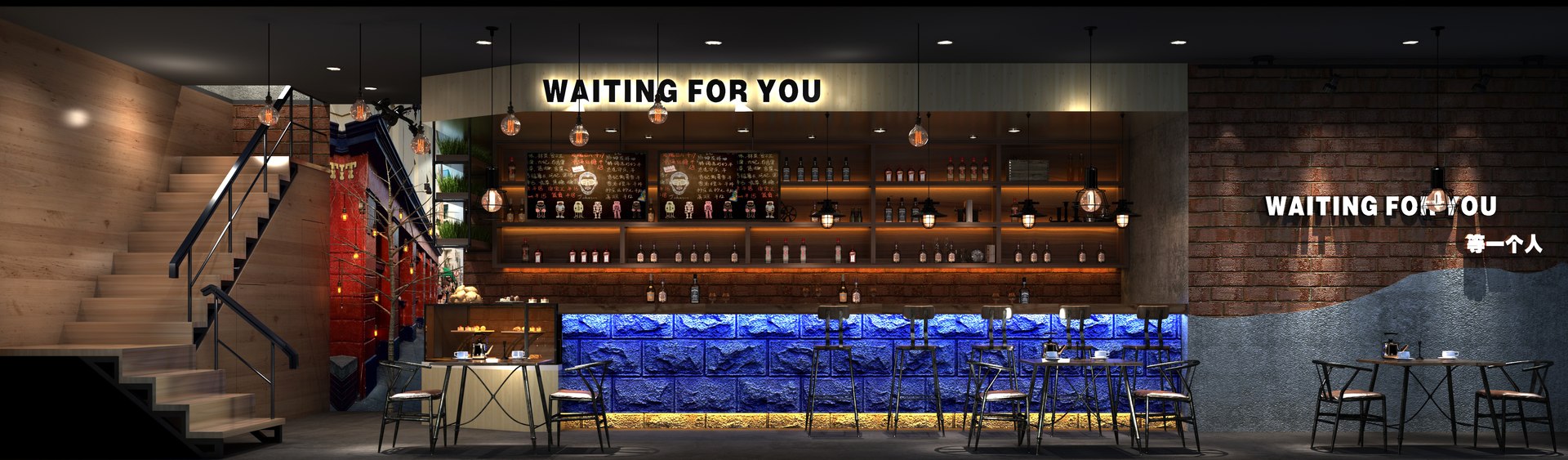 modelo 3d Modern bar - TurboSquid 2031065