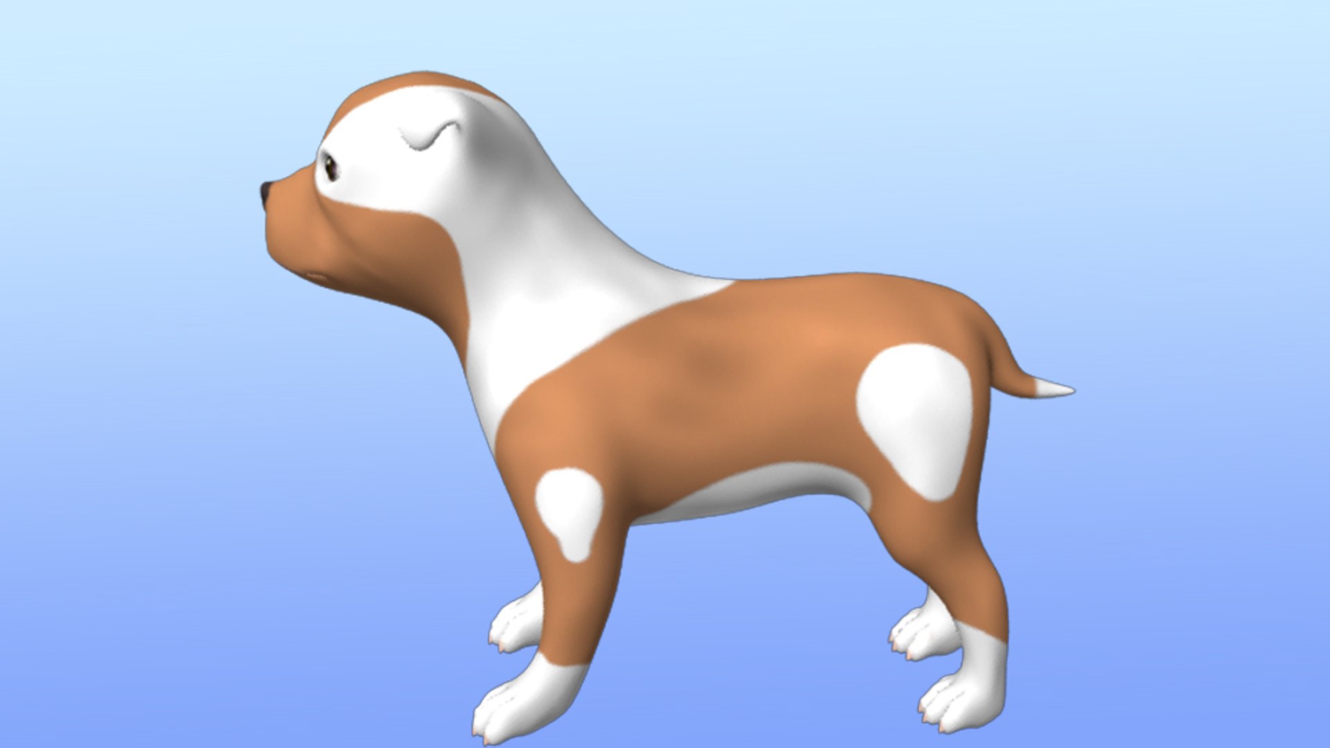 3d cute puppy model