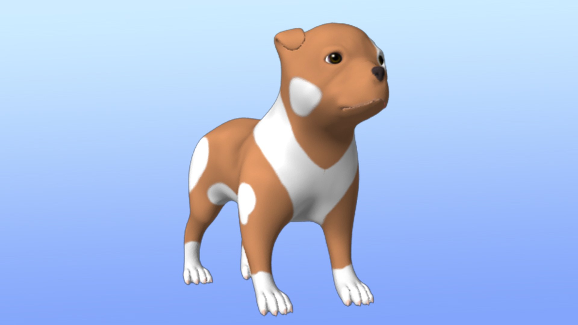 3d cute puppy model