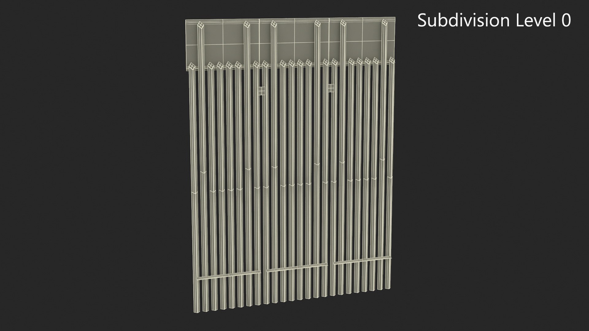 3D Large Iron Fence - TurboSquid 1958263