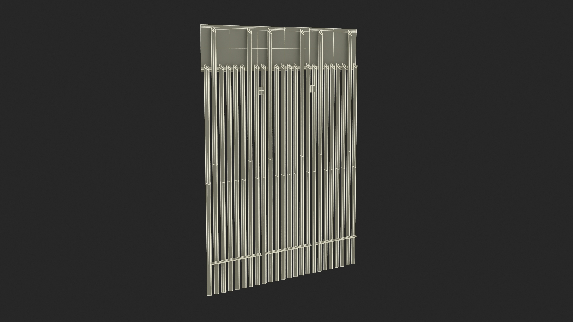 3D Large Iron Fence - TurboSquid 1958263