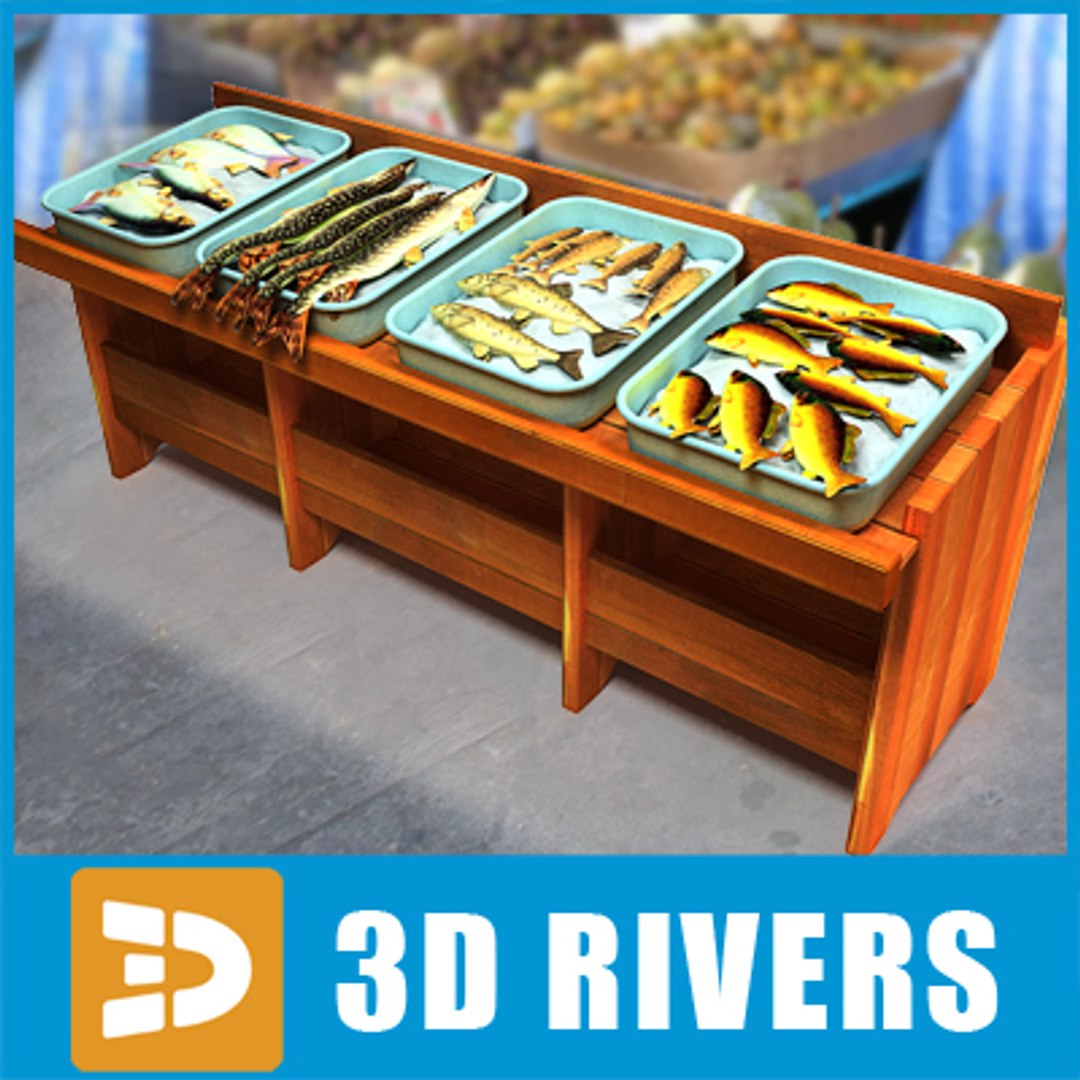 3ds Market Fish Stall