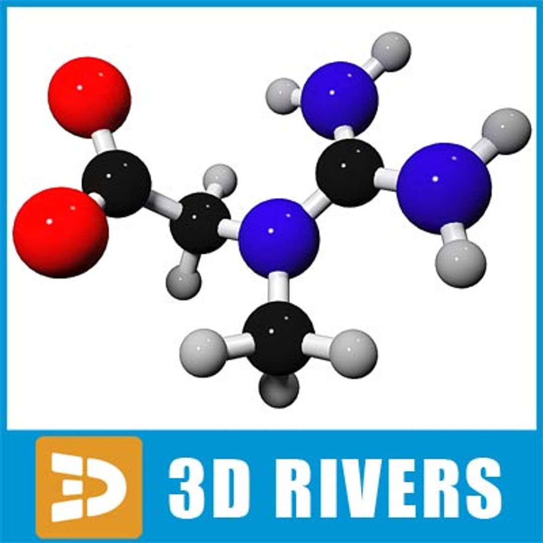 3d max creatine molecule structure