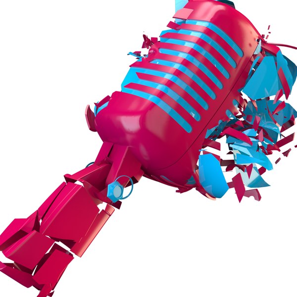 shattered microphone 3d model