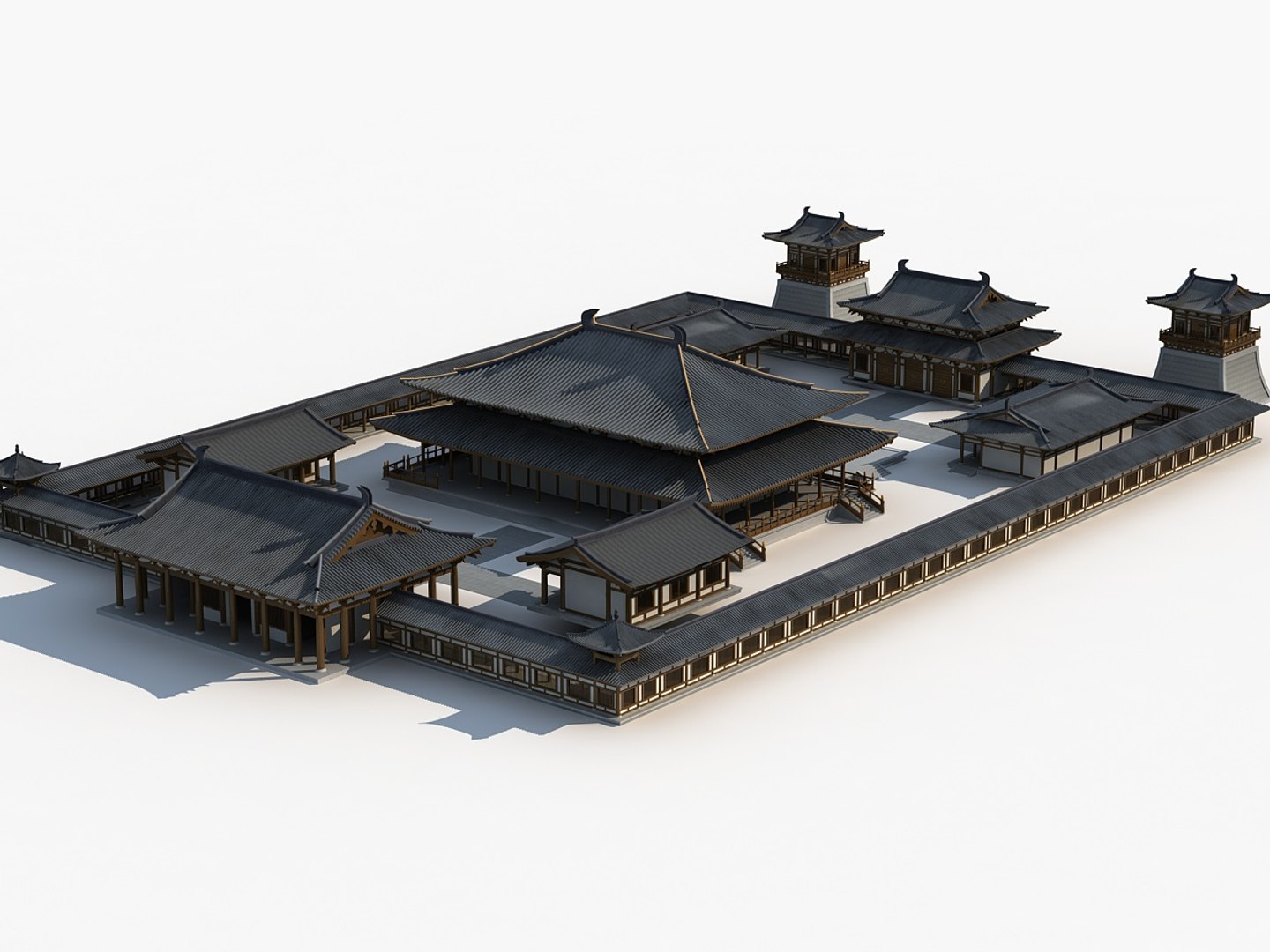 3D Chinese Temple 4 Model - TurboSquid 2057437