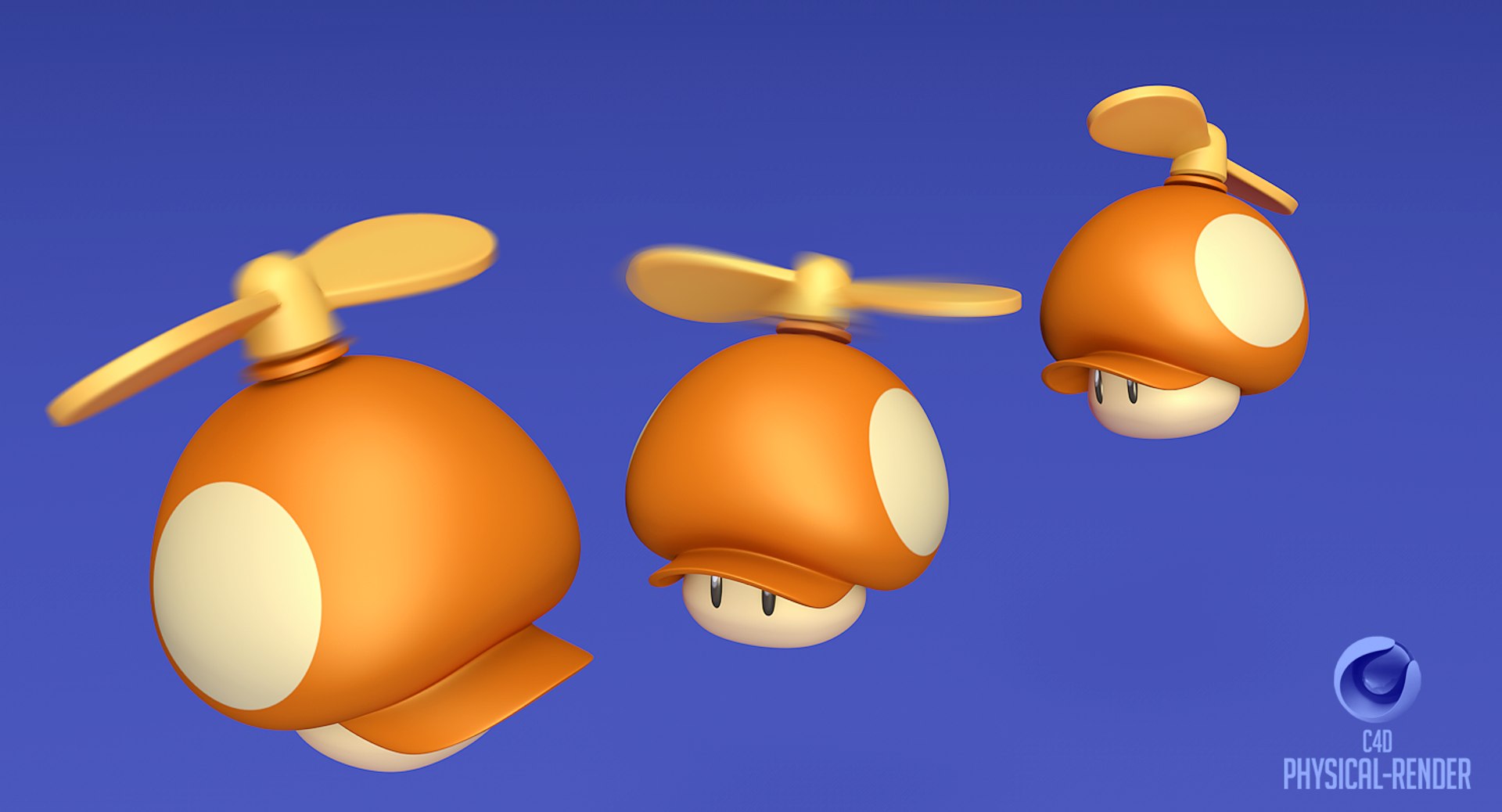 Propeller Mushroom Toad Super Mario 3D Model - TurboSquid 1371278