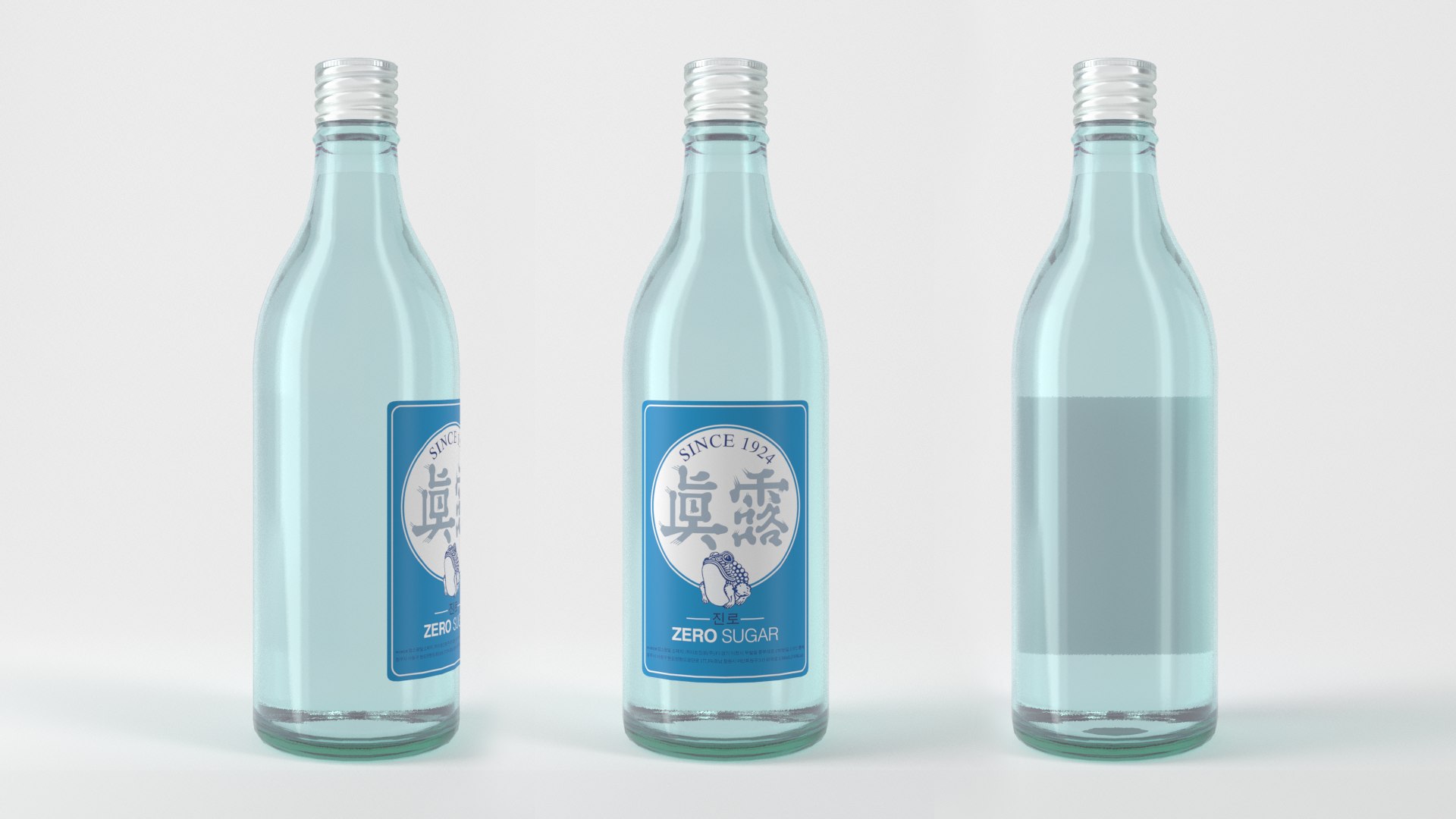 Jinro Soju Bottle - High-Quality 3D Model 3D - TurboSquid 2385084